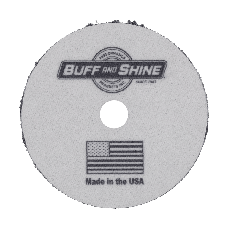 592MFP - 5" URO Fiber® Microfiber Pad (Black/White Fibers) White Foam ...